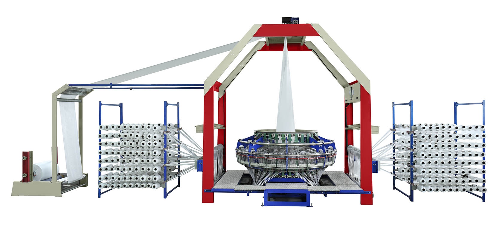 plastic sack weaving circular loom machine